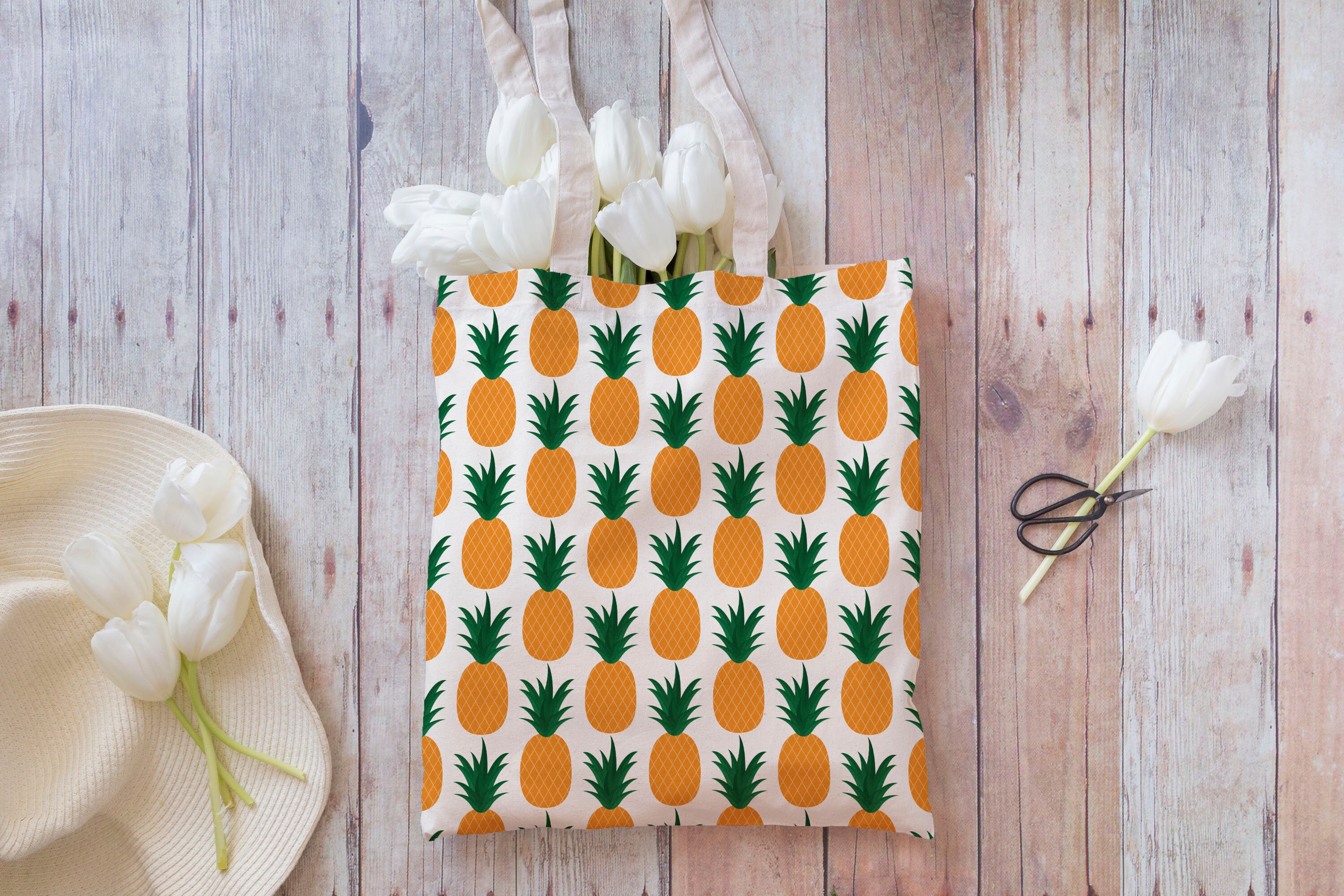 100 Seamless Color Pineapple Digital Papers 12x12" 300 Dpi ...