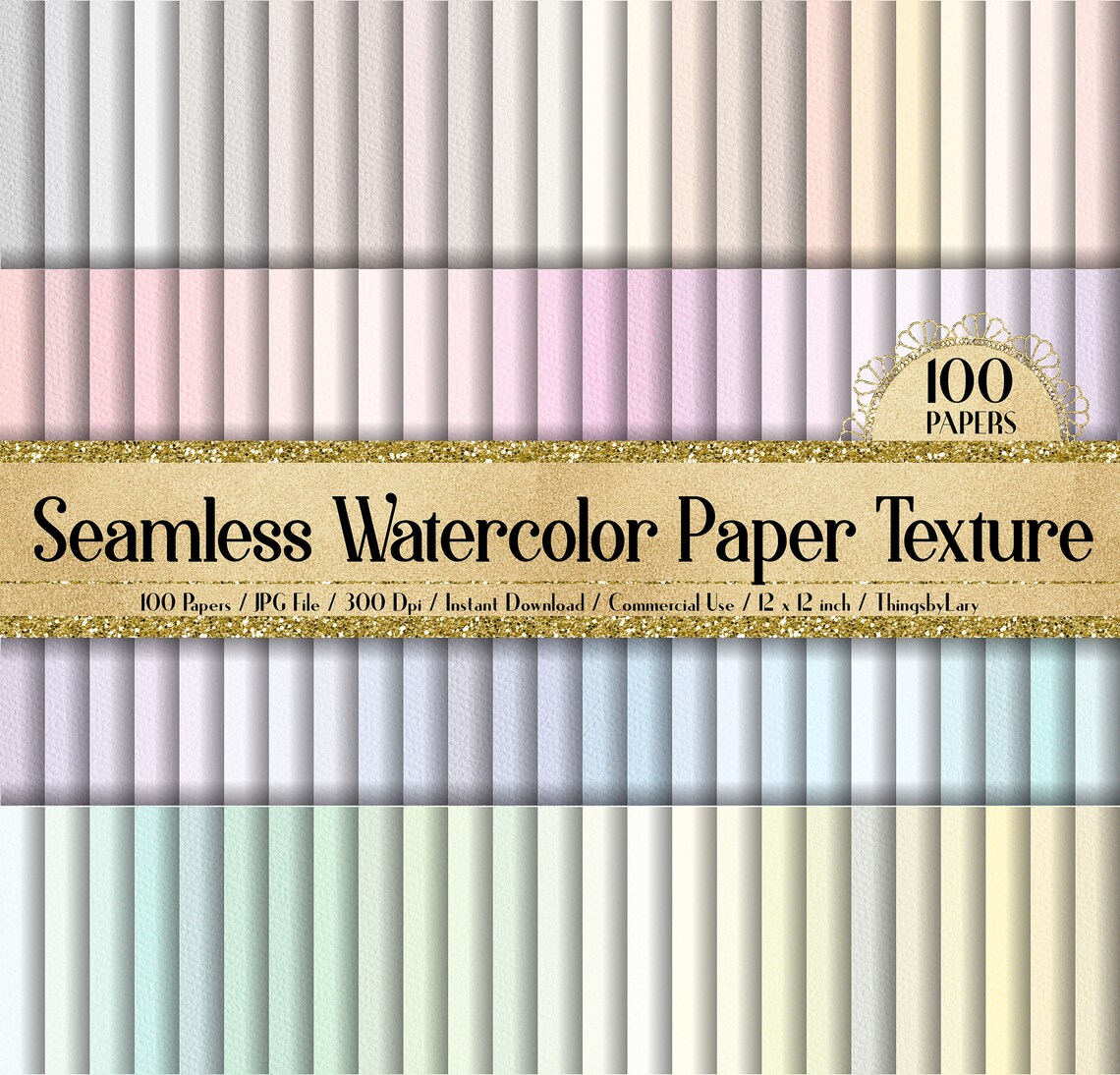 100 Seamless Watercolor Paper Texture Digital Papers - Etsy