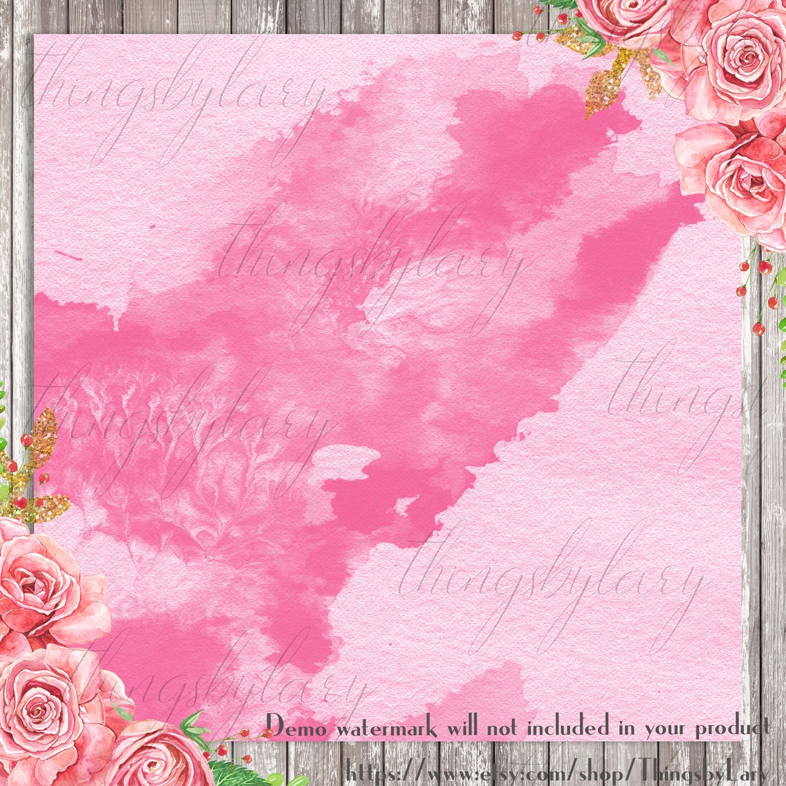 30 Ombre Aloe & Hot Pink Watercolor Digital Papers 12x12 Inch - Etsy