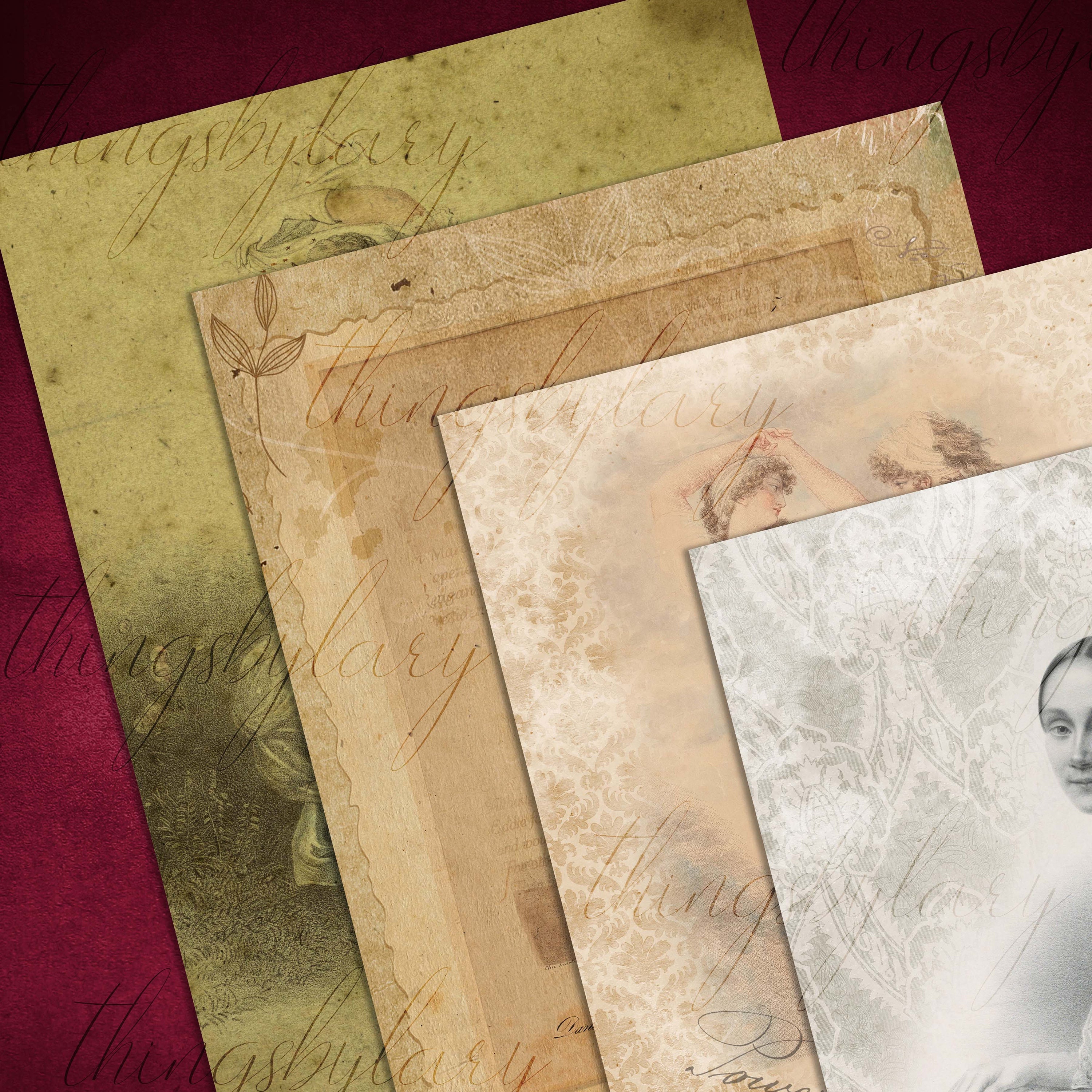 16 Antique Ephemera Dancing Ballet Ballerina Digital Papers | Etsy