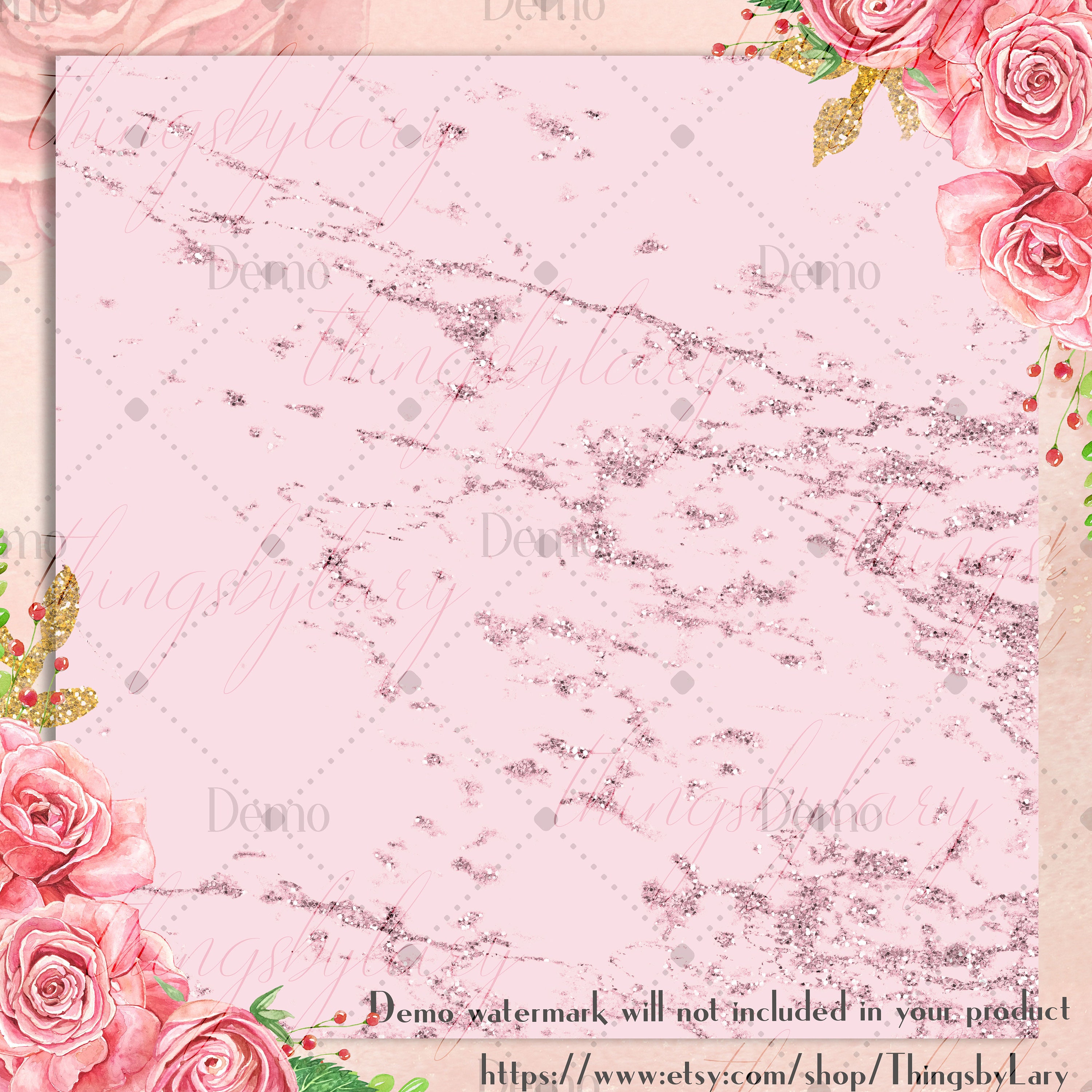 16 Bubblegum Marble Papers, Pink Marble, Digital Marble Paper, Glitter ...