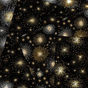 16 Seamless Black and Gold Firework Digital Papers Commercial Use ...
