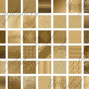 42 Antique Gold Glitter and Sequin Papers 12 Inch 300 Dpi Instant ...