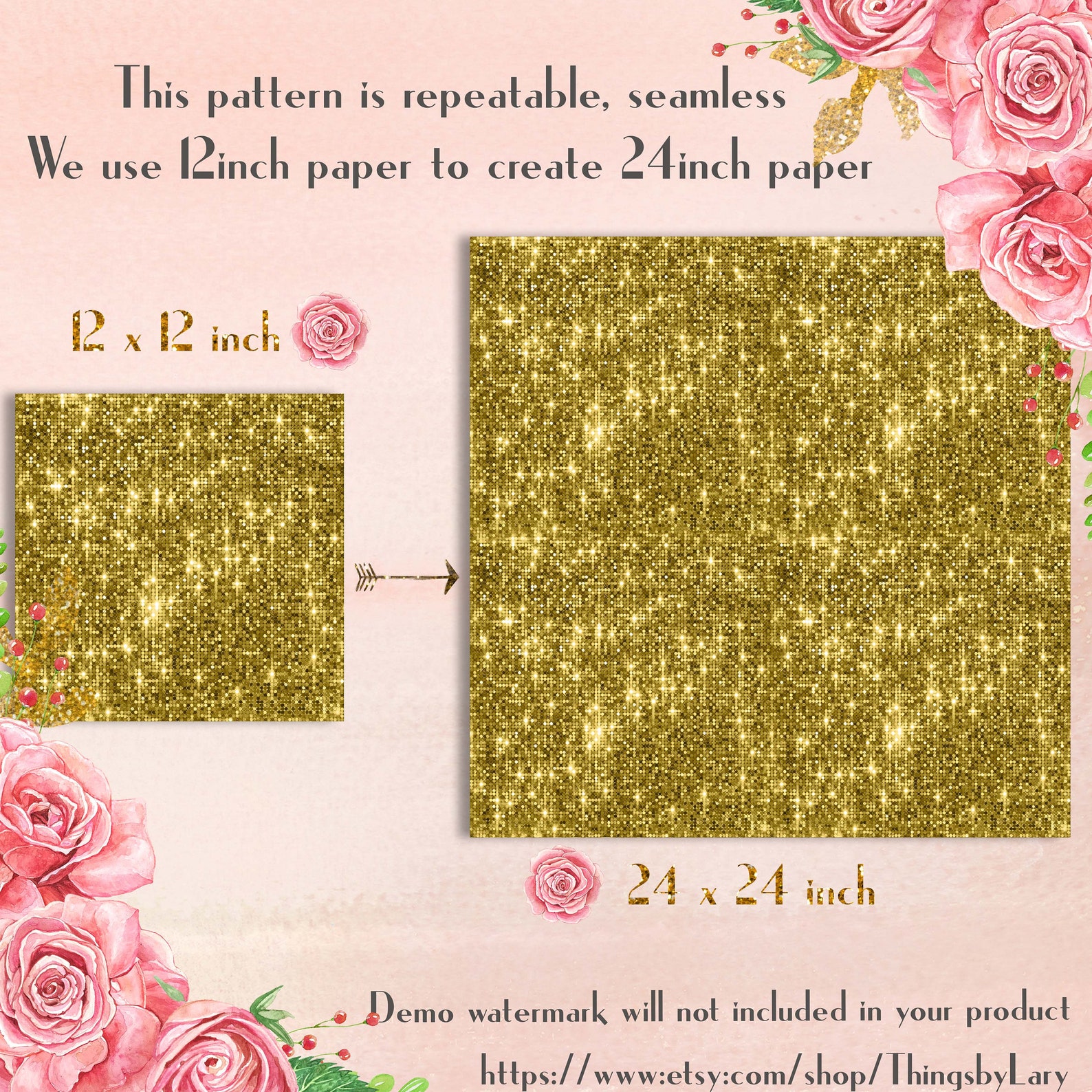 100 Seamless Glowing Bling Bling Disco Sequin Digital Papers 12 Inch ...