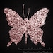 30 Rosegold Glitter Foil Butterfly Digital Images 300 Dpi Instant ...