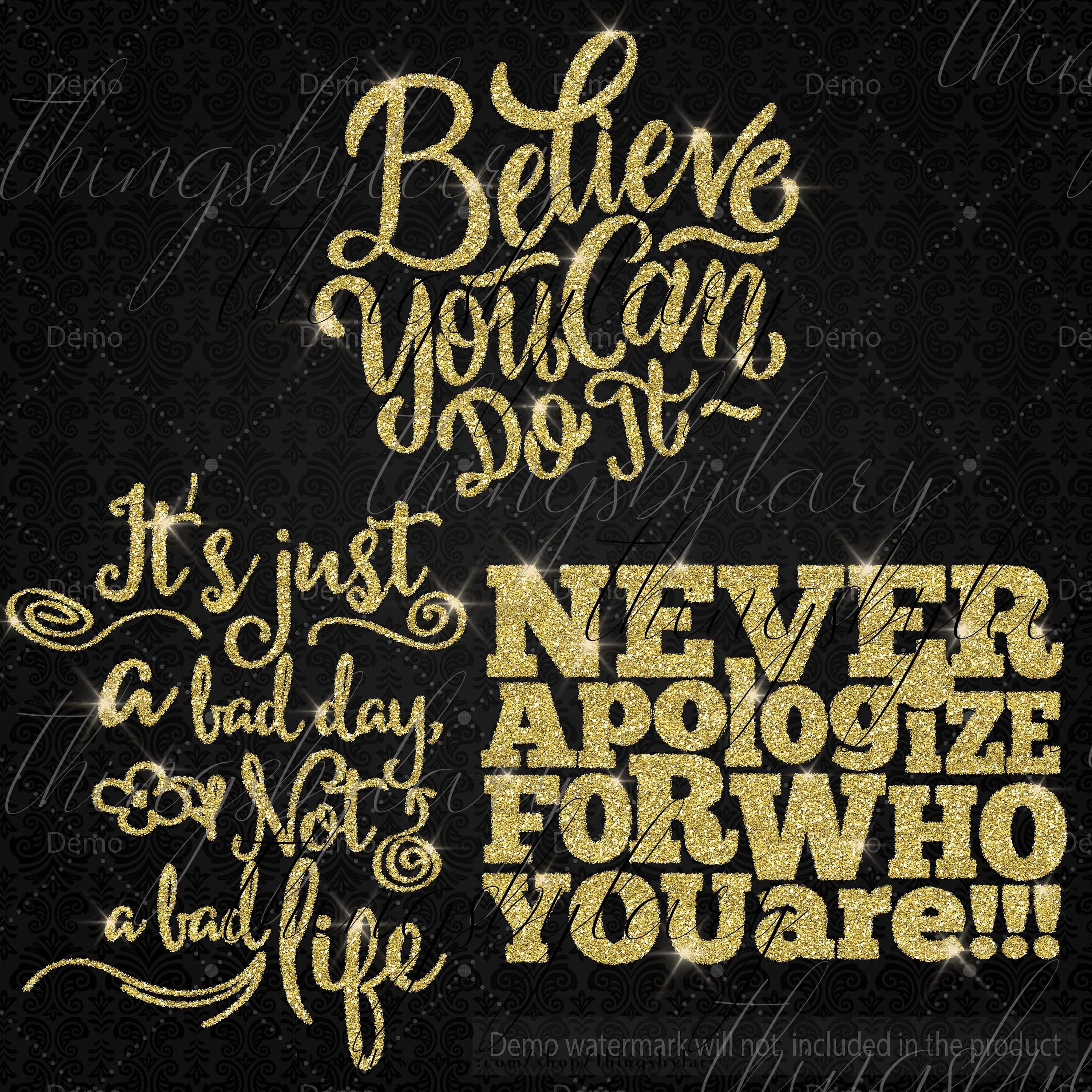 Gold Glitter Motivation Quote,smiling,coffee,believe You Can Do It,work ...