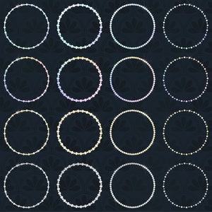 36 Rainbow Diamond Circle Frames,new Year Celebration Party,instant ...