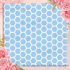 100 Seamless White and Solid Honeycomb Digital Papers 12x12" 300 Dpi ...