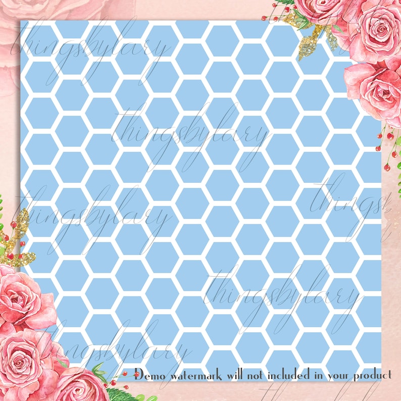 100 Seamless White and Solid Honeycomb Digital Papers - Etsy