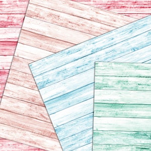 100 Seamless Rustic Wood Digital Papers Commercial Use Deteriorated ...