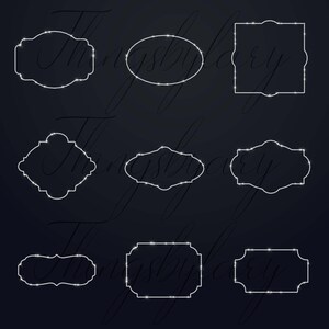 30 Real Diamond Frames Clip Arts 300 Dpi PNG Transparent Instant ...