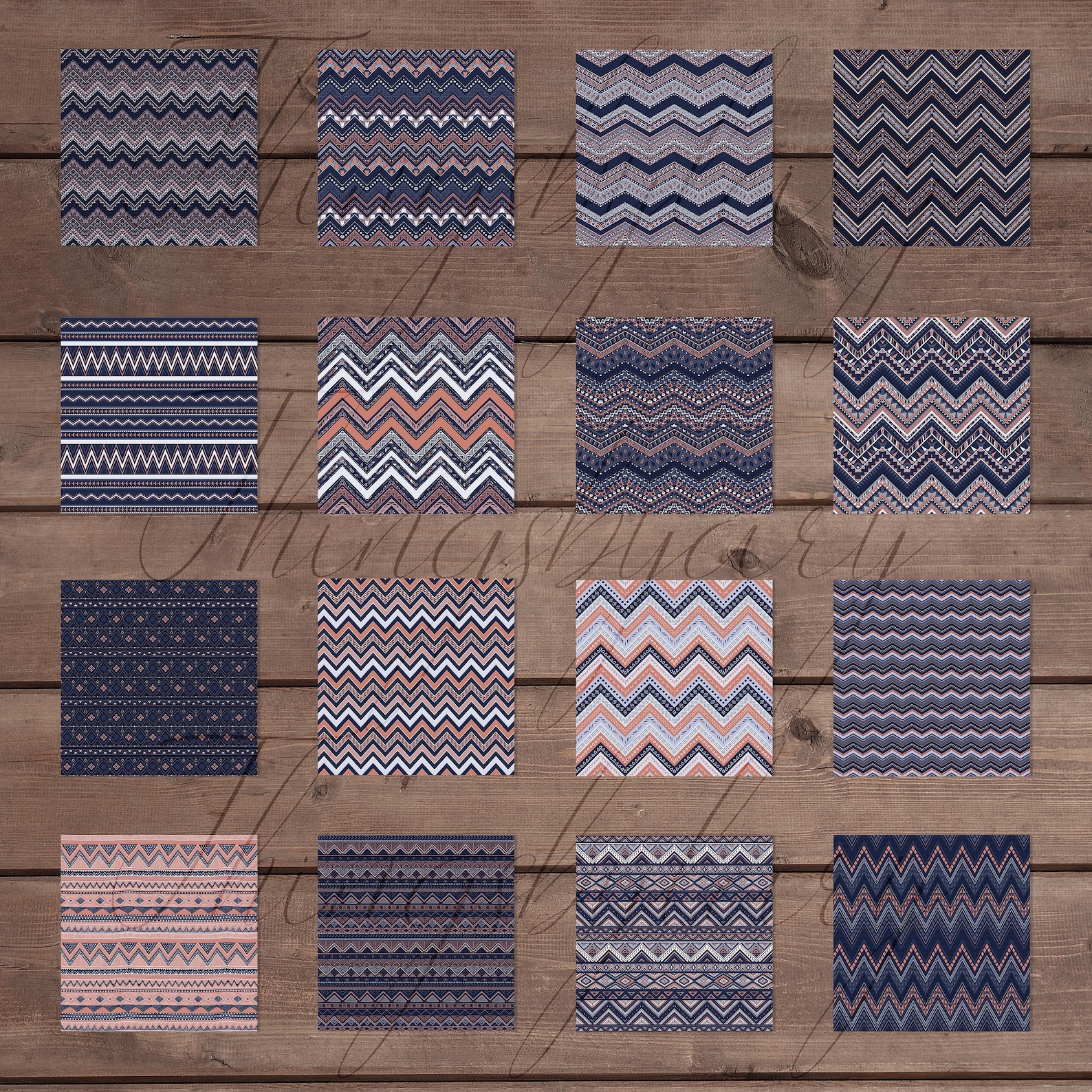 16 Seamless Ethnic Tribal Aztec Boho Pattern Digital Papers | Etsy