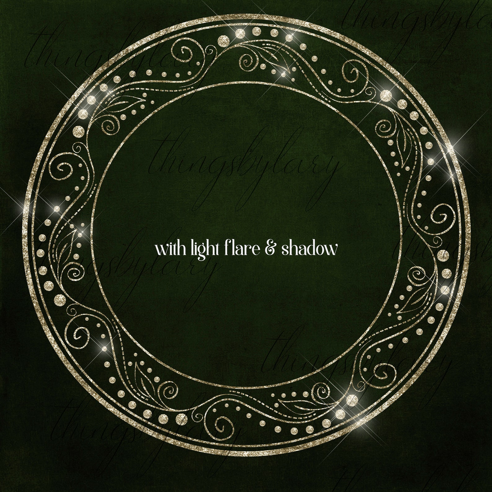 47 Light Gold Glitter Frames Dividers Borders PNG Instant - Etsy