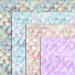 16 Seamless Foil Mermaid Scale Papers Rainbow Mermaid Paper, Digital ...