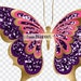 15 Pink and Purple Butterflies Gold Glitter Foil Butterfly - Etsy