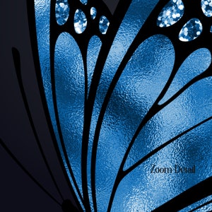 30 Royal Blue Foil and Glitter Butterfly Digital Image 300 Dpi Instant ...
