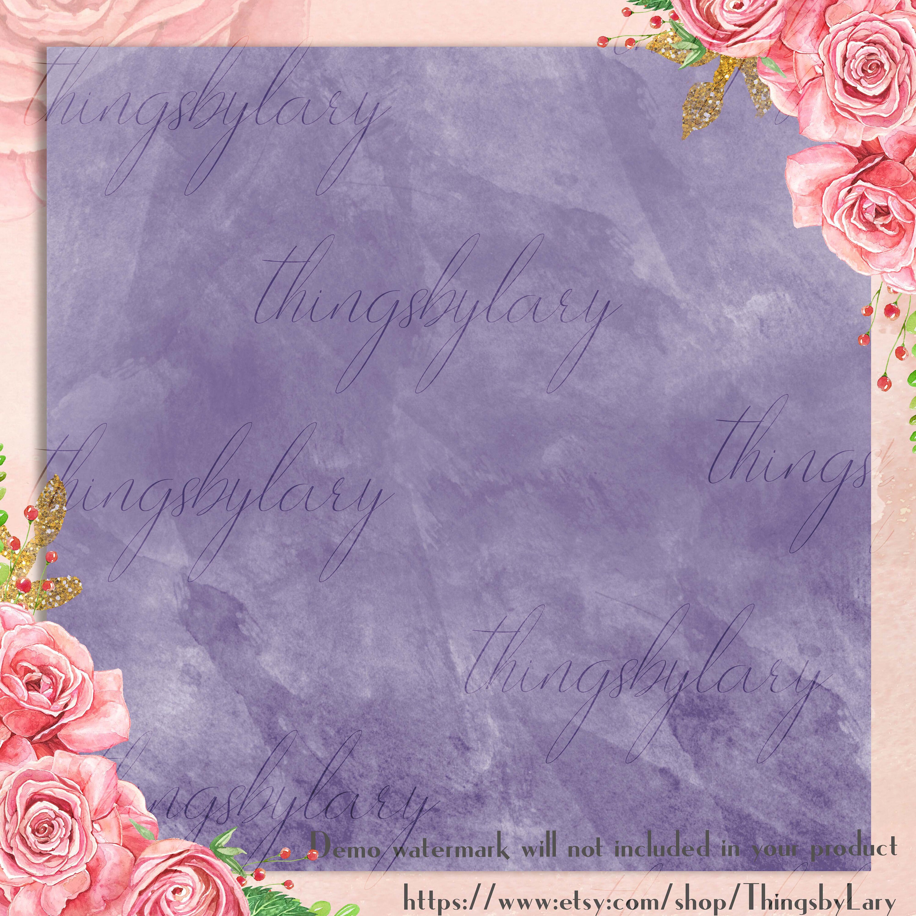 16 Ultra Violet Watercolor Texture Paper Shabby Chic - Etsy