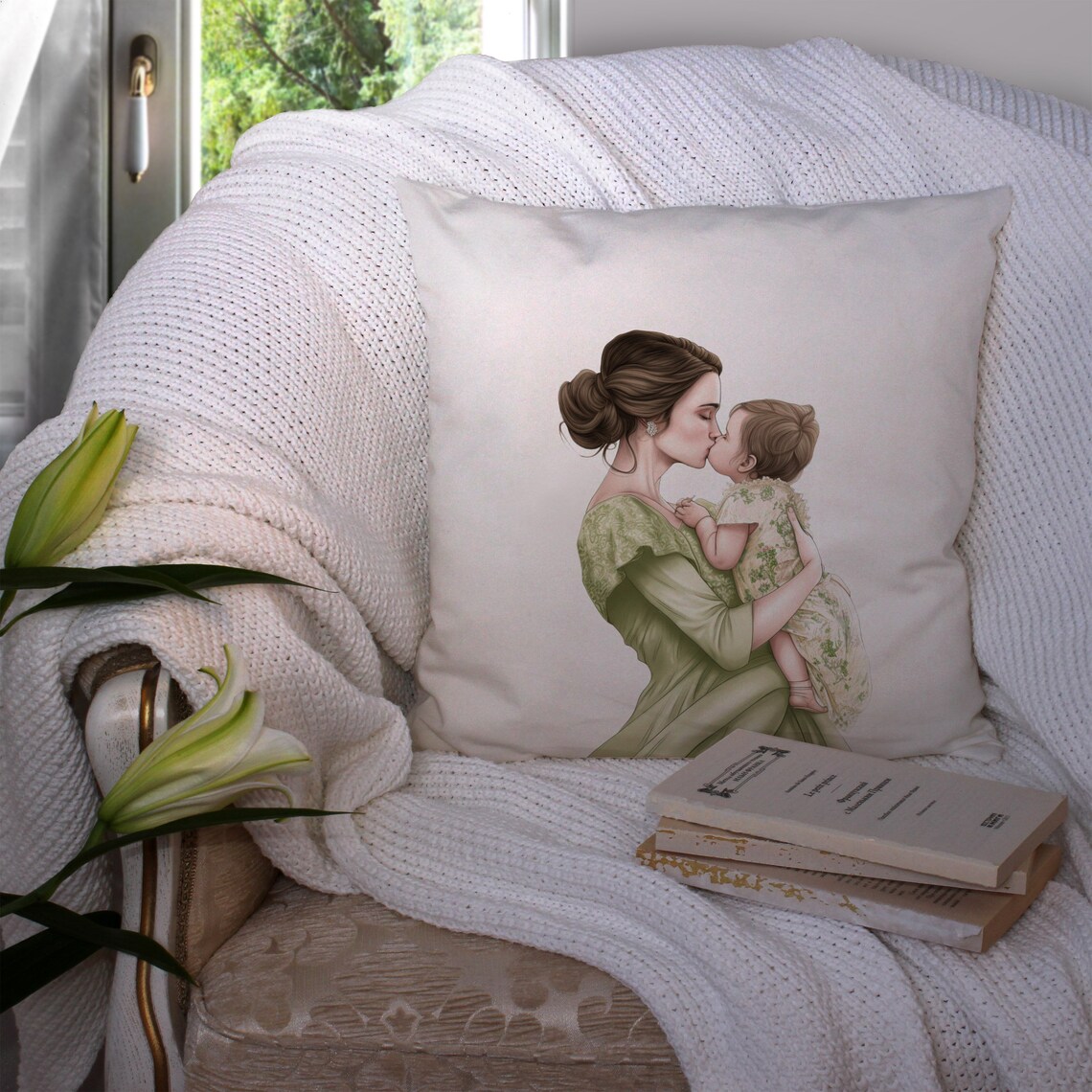 12 Watercolor Mom Kissing Baby From the Back View Isolated Transparent ...