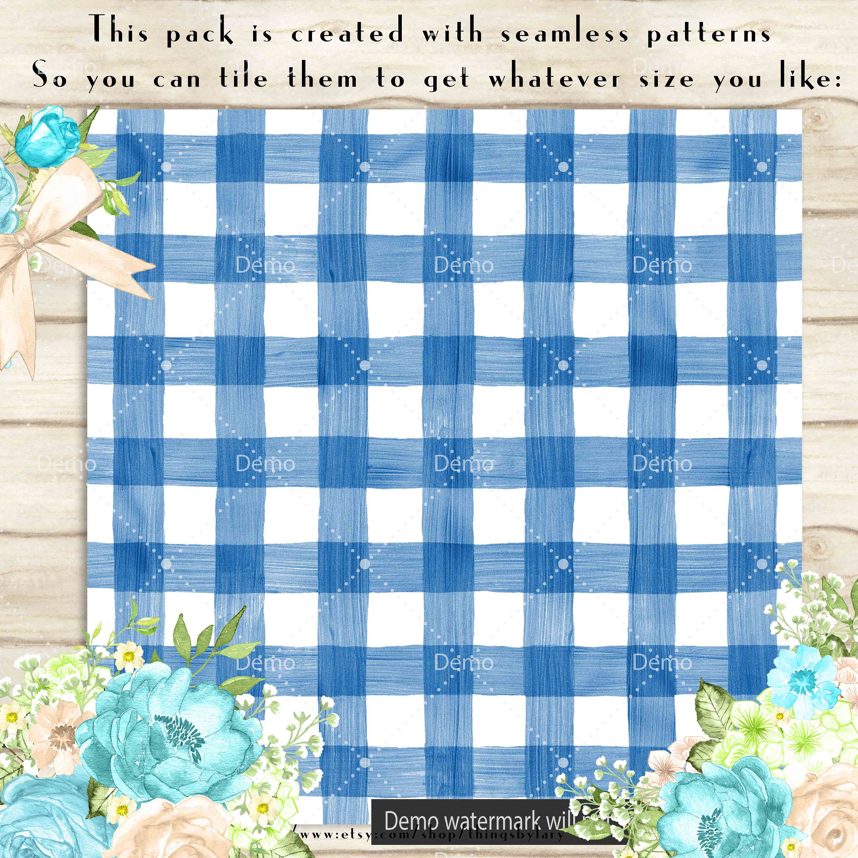 100 Seamless Watercolor Gingham Papers 12 Inch 300 Dpi Commercial Use ...