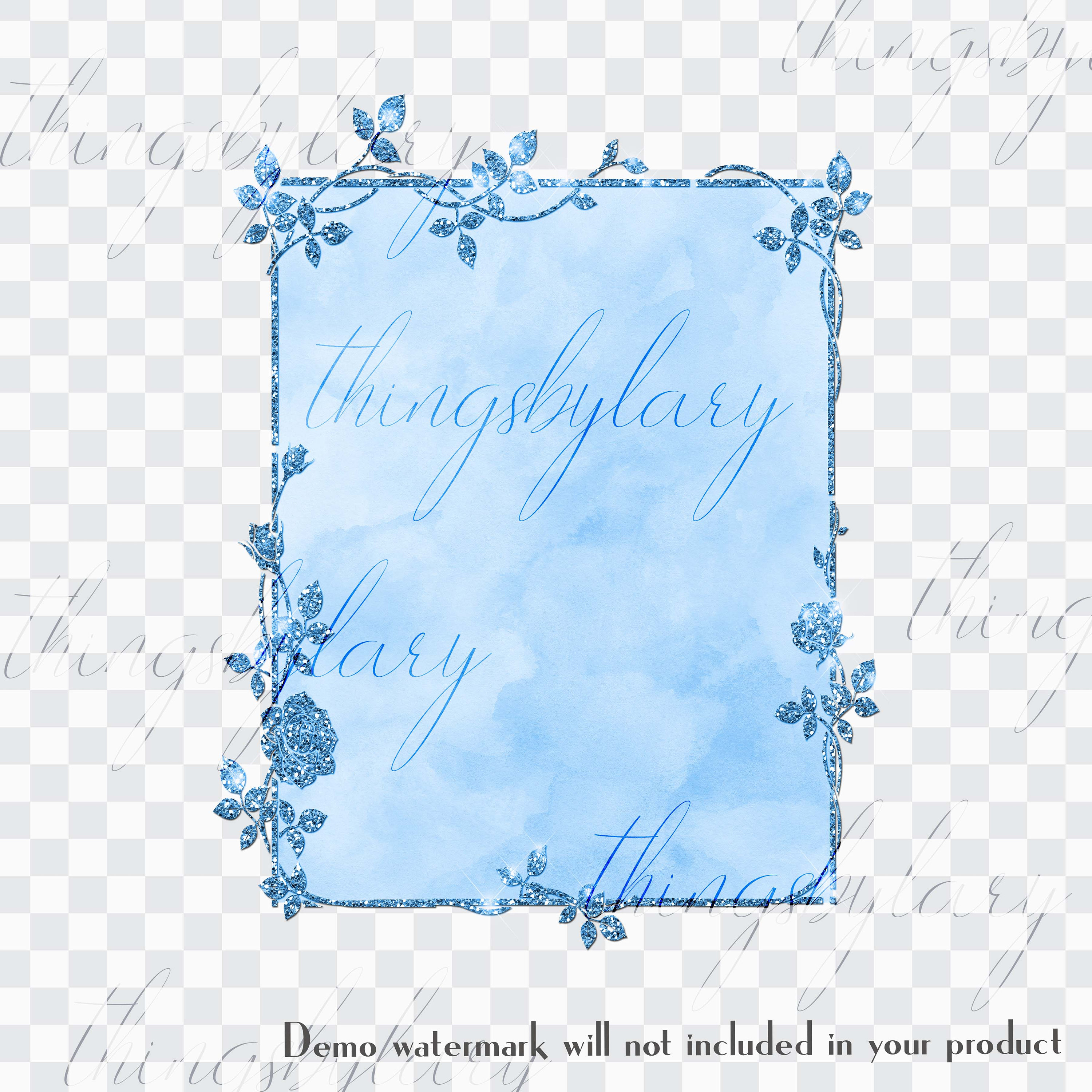 254 Glitter & Watercolor Floral Frames 8.5x11 Clip Arts PNG | Etsy