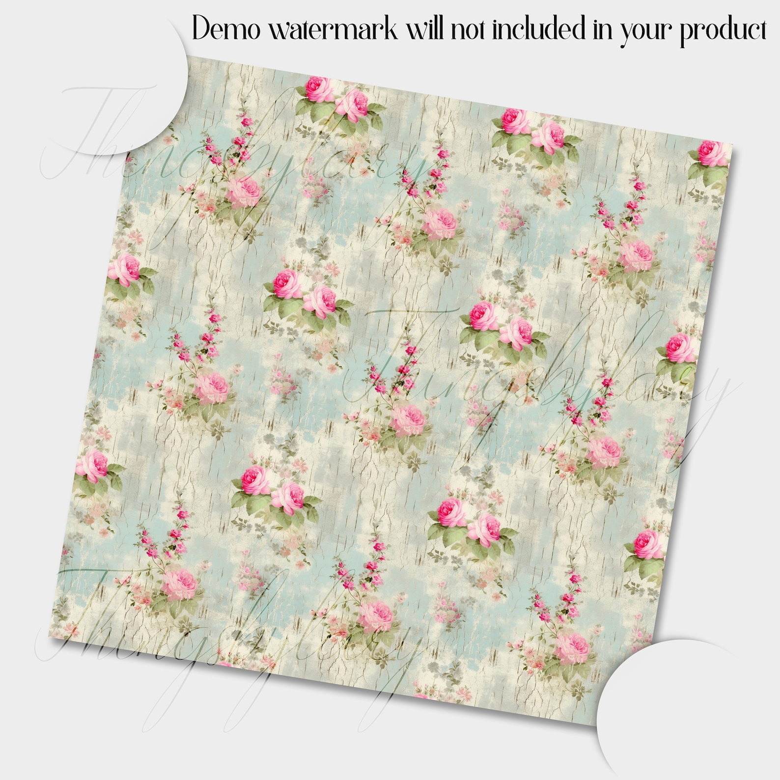 20 Seamless Vintage Decoupage Shabby Chic Ver 2 Digital Papers ...