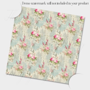 20 Seamless Vintage Decoupage Shabby Chic Ver 2 Digital Papers ...