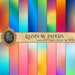 16 Rainbow Gradient Texture Papers, Kid Scrapbook, Unicorn Paper, Magic ...