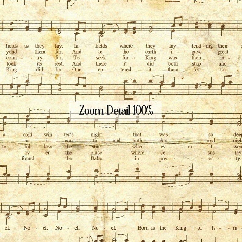 16 Vintage Christmas Music Sheet Digital Papers 8.5x11 - Etsy