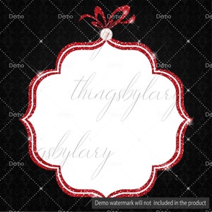 Glitter and Pearl Frame Label Clipart, Pearl Frame, Glitter Frame for ...