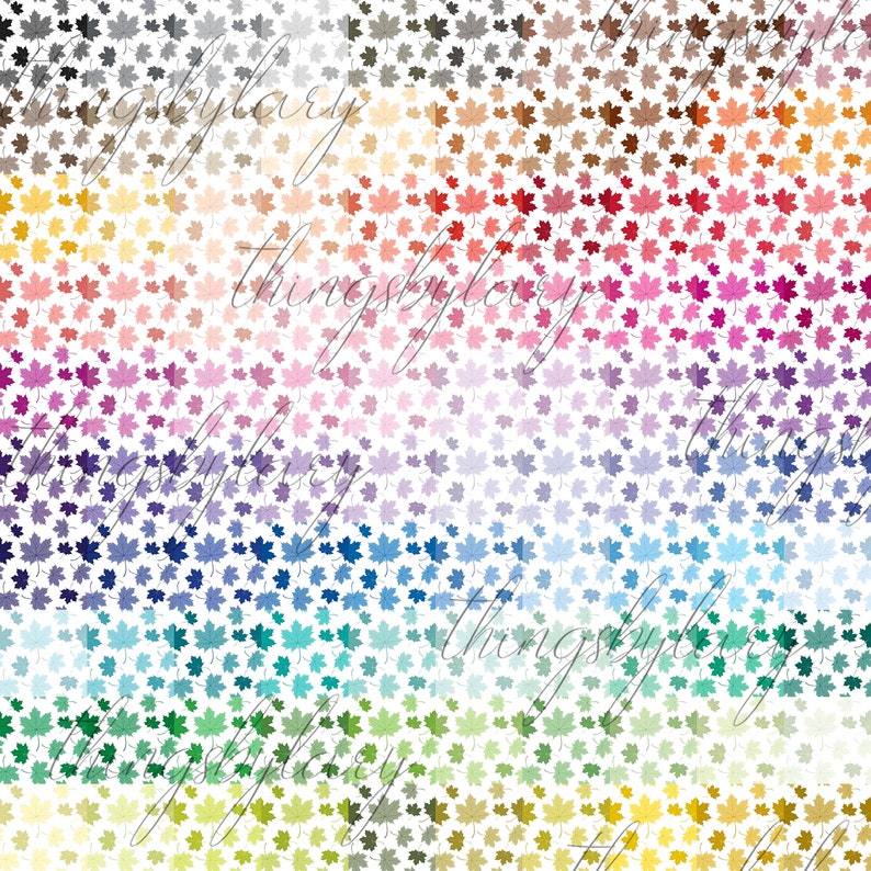 100 Seamless Color Autumn Leaf Digital Papers 12 Inch 300 Dpi - Etsy