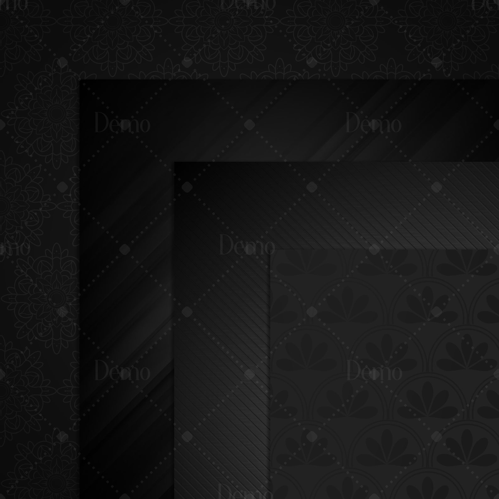 16 Black Luxury Pattern Digital Papers 12inch 300 Dpi Commercial Use ...