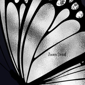 30 Metallic Silver Foil and Glitter Butterfly Digital Images 300 Dpi ...