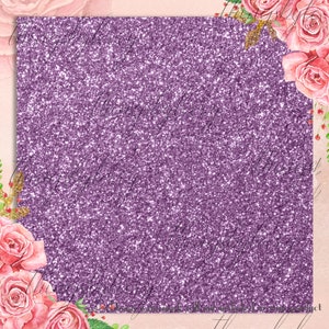 42 Amethyst Plum Glitter Sequin Digital Papers 12x12" 300 Dpi Planner ...