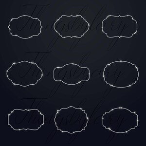 30 Real Diamond Frames Clip Arts 300 Dpi PNG Transparent Instant ...
