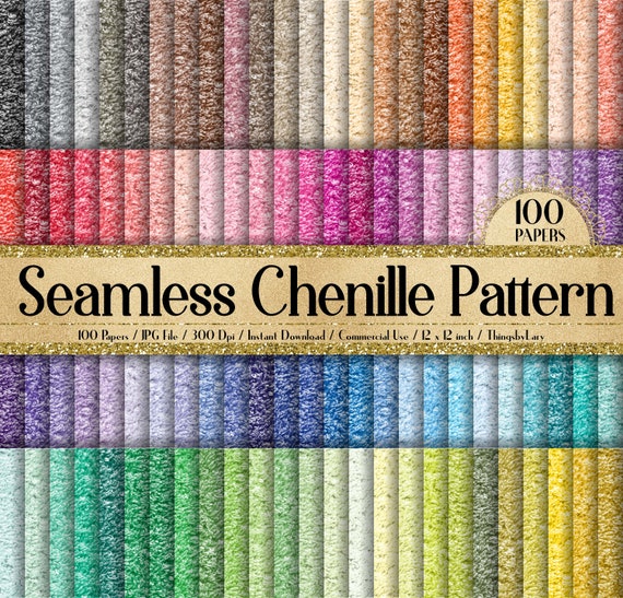 100 Seamless Chenille Pattern Digital Papers 12 300 Dpi - Etsy