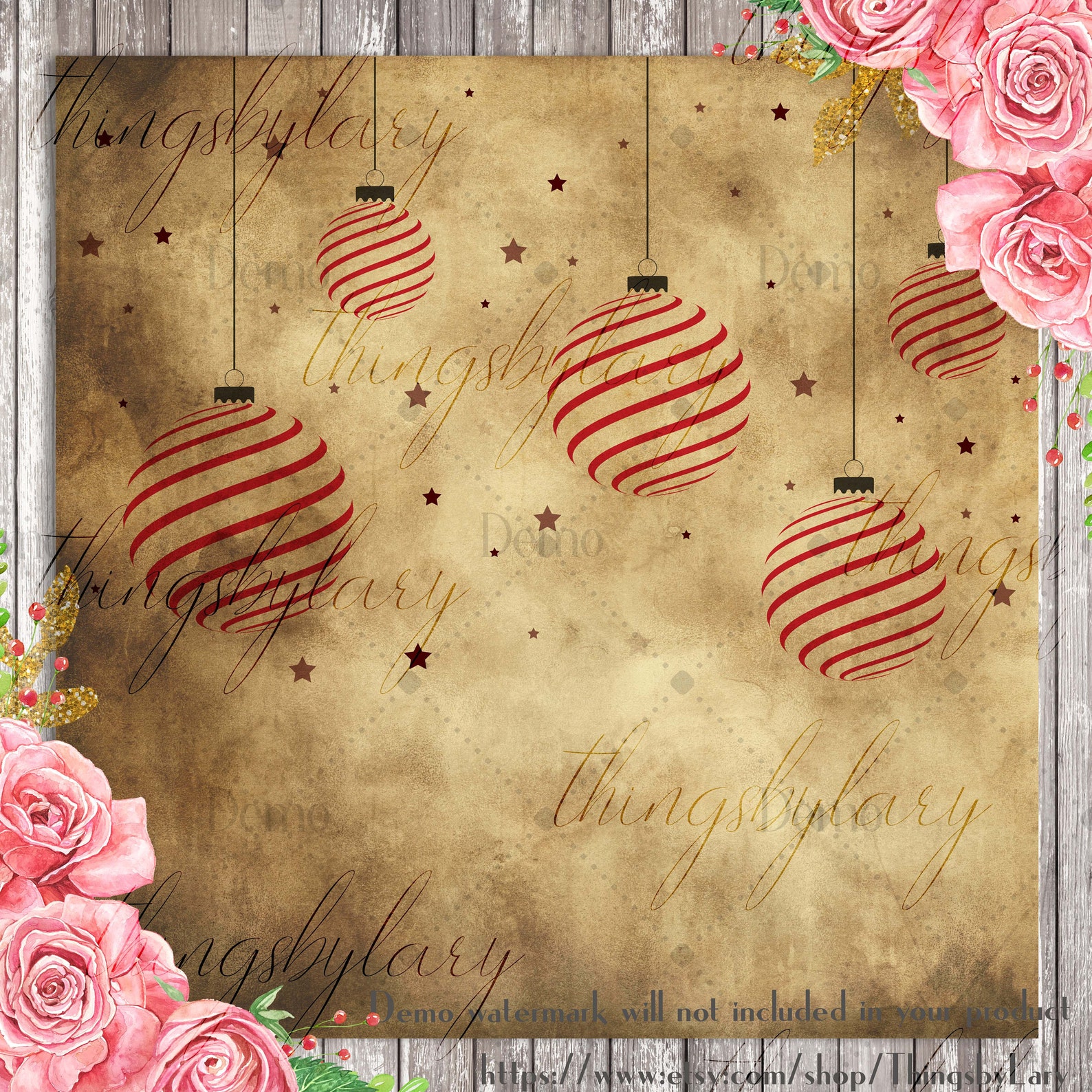 16 Antique Christmas Digital Paper 12 Inch Instant Download | Etsy