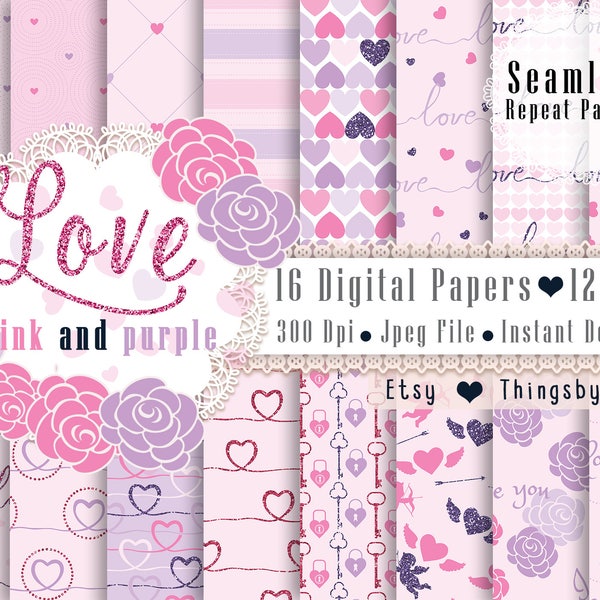 Purple Paper Pack - Etsy