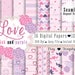 16 Pastel Pink and Purple Love Seamless Papers 12 X 12 Inch 300 Dpi ...