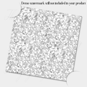 16 Seamless White Glitter Digital Papers Commercial Use Silver Glitter ...