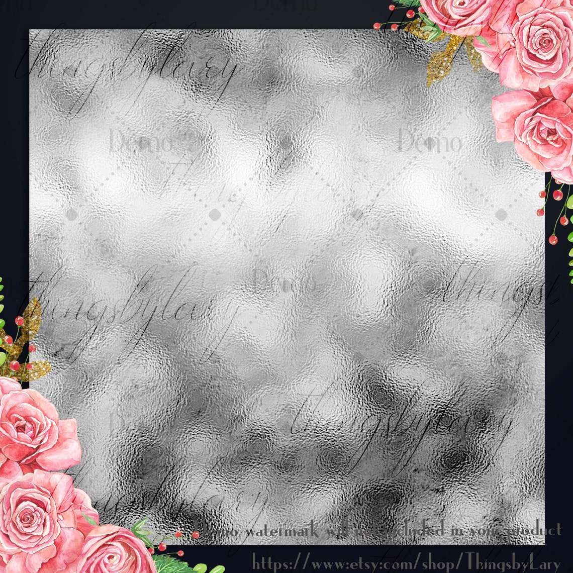 16 Seamless Silver Foil Digital Papers 12 300 Dpi | Etsy