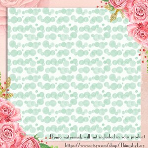 100 Seamless Watercolor Bokeh Dot Paper 2 in 12" X 12", 300 Dpi Planner ...