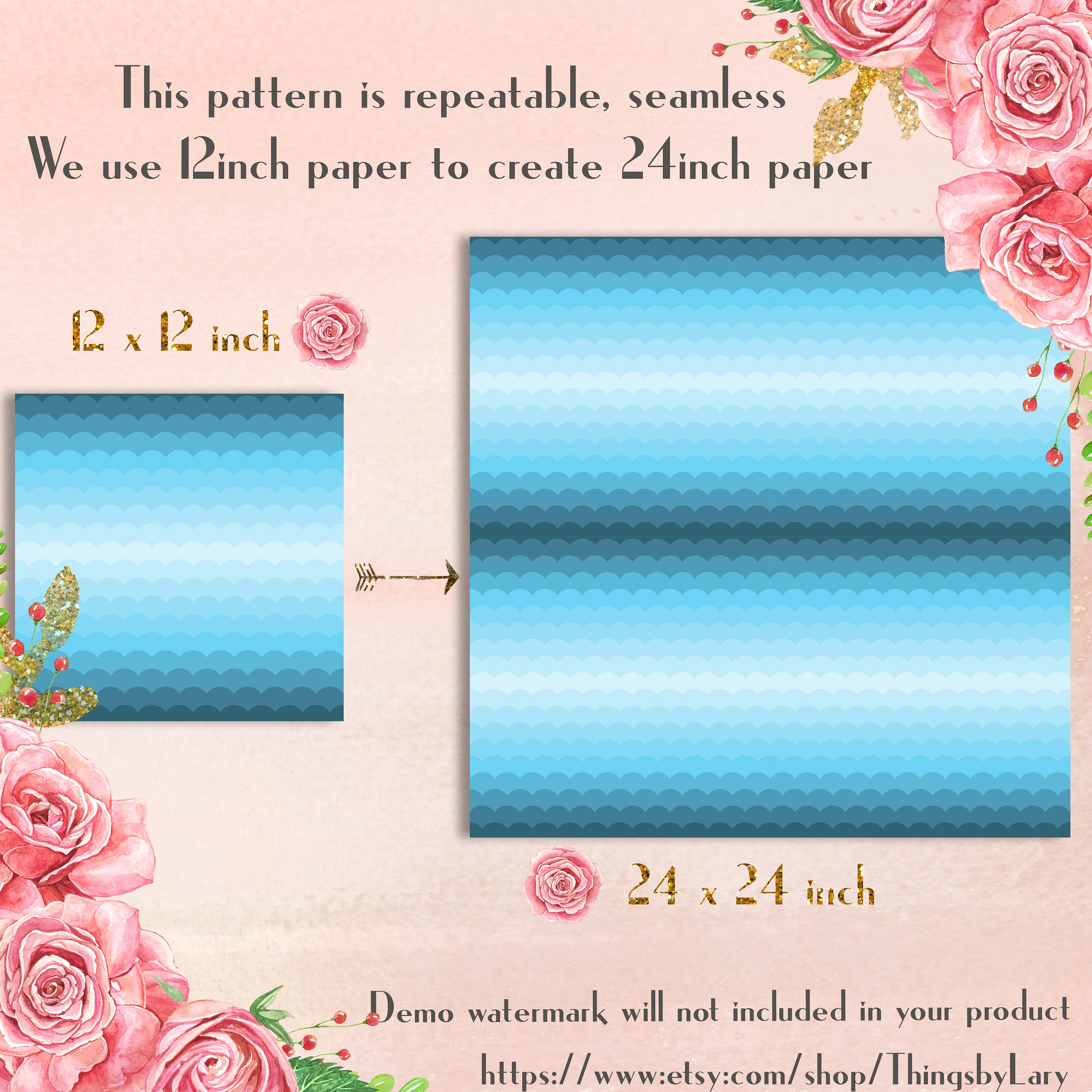 100 Seamless Ombre Scale Papers 12 Inch 300 Dpi Instant - Etsy