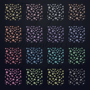 16 Seamless Glitter Diamond Overlay Digital Images PNG Transparent ...
