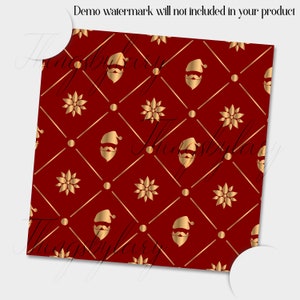 24 Red & Gold Christmas Digital Papers 12 X 12 Inch 300 Dpi Instant ...