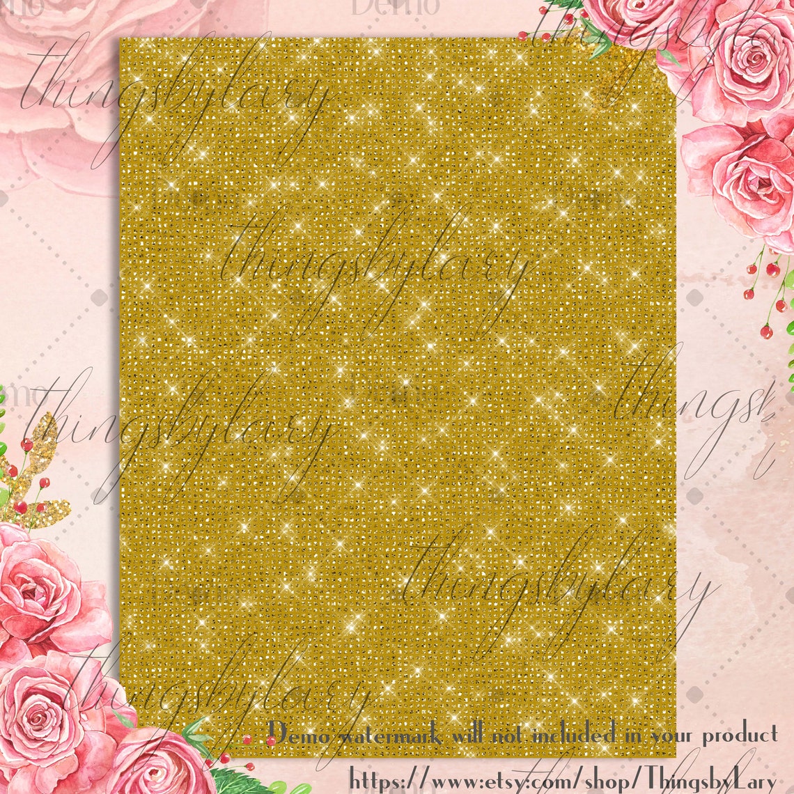 42 Gold Glitter Papers 8.5 X 11 Inch 300 Dpi Planner Paper | Etsy