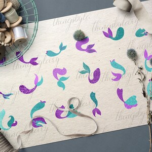 18 Glitter Mermaid Tails Overlay Images 300 Dpi PNG Instant Download ...