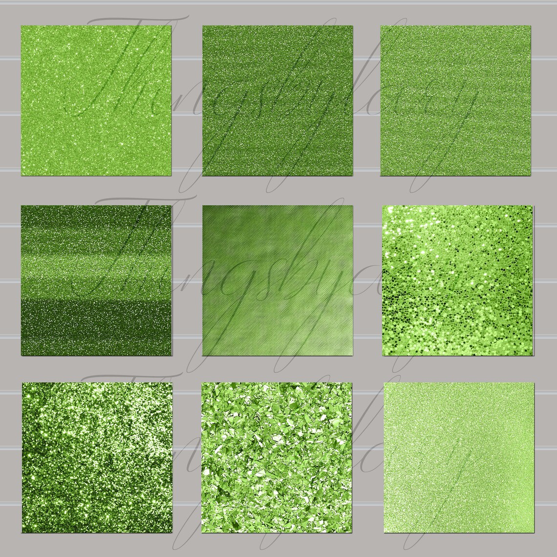 42 Luxury Greenery Glitter and Sequin Digital Papers 12 Inch | Etsy