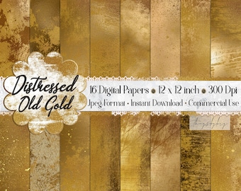 16 Distressed Antique Rosegold Digital Papers 12 300 Dpi | Etsy