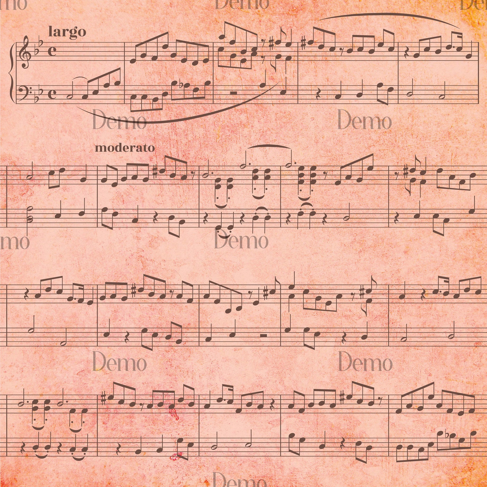 256 Seamless Music Sheet Overlay Transparent PNG Digital | Etsy