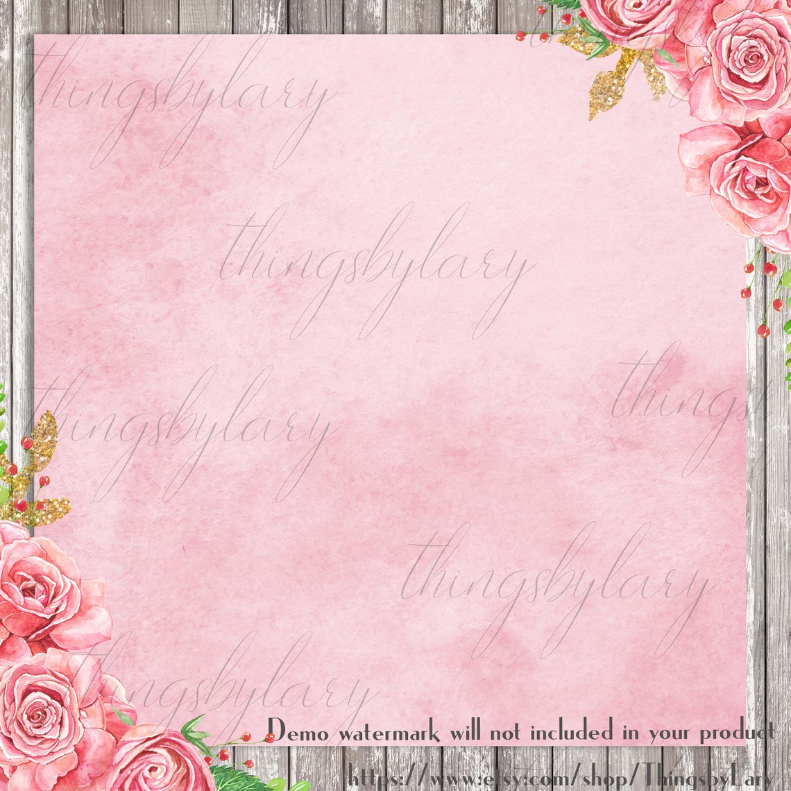 30 Ombre Serenity & Rose Quartz Watercolor Digital Papers 12x12 Inch ...